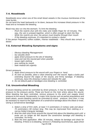 Elementary First Aid(EFA) | PDF