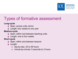 Formative e-assessment: some (more) theoretical resources | PPT