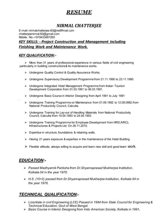 CV-31-Years experience | DOCX