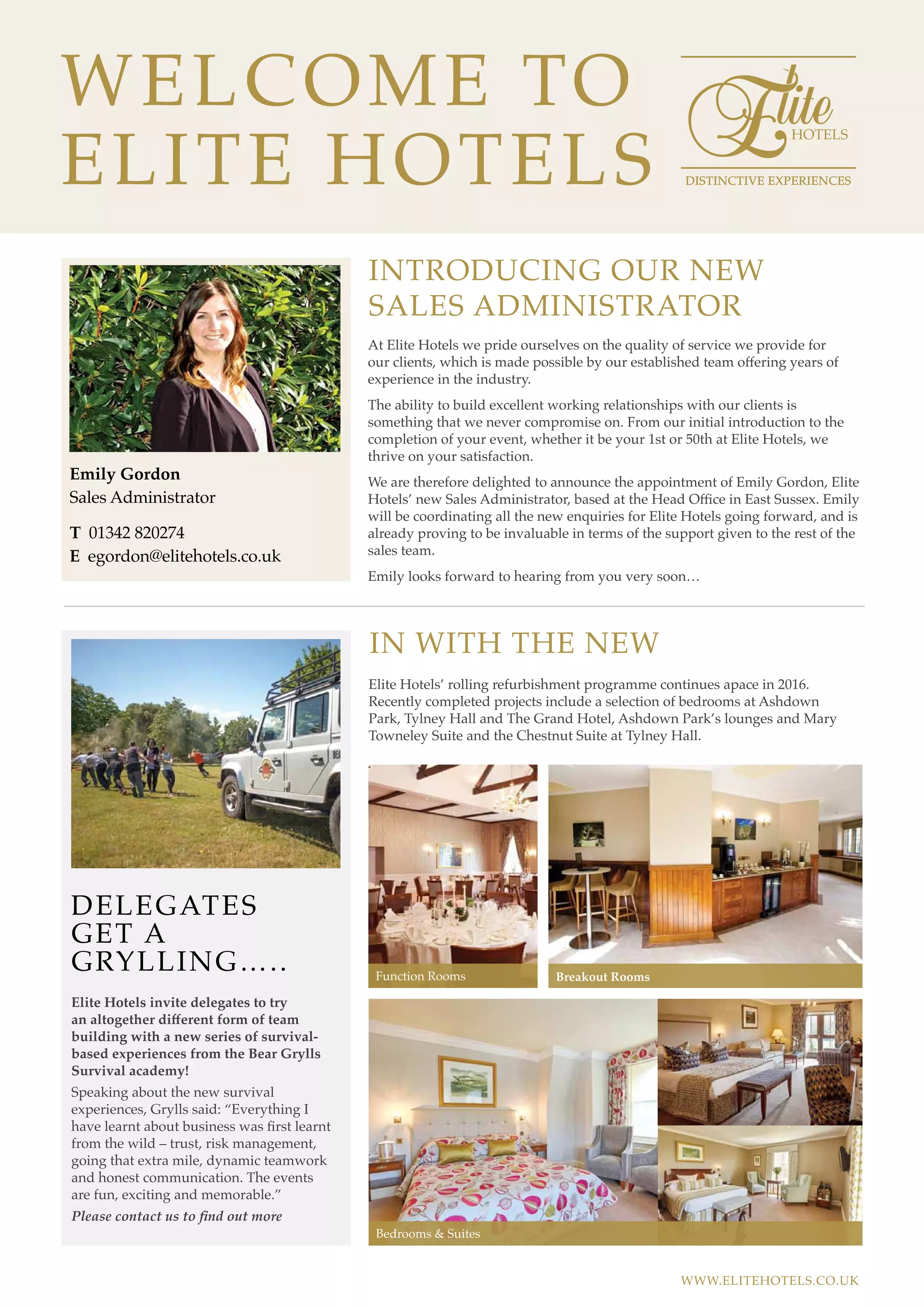 ELITE MICE Hotel Welcome sheet | PDF