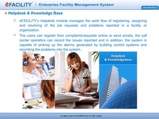 eFACiLiTY Helpdesk and Knowledge Base System | PPT