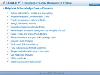 eFACiLiTY Helpdesk and Knowledge Base System | PPT