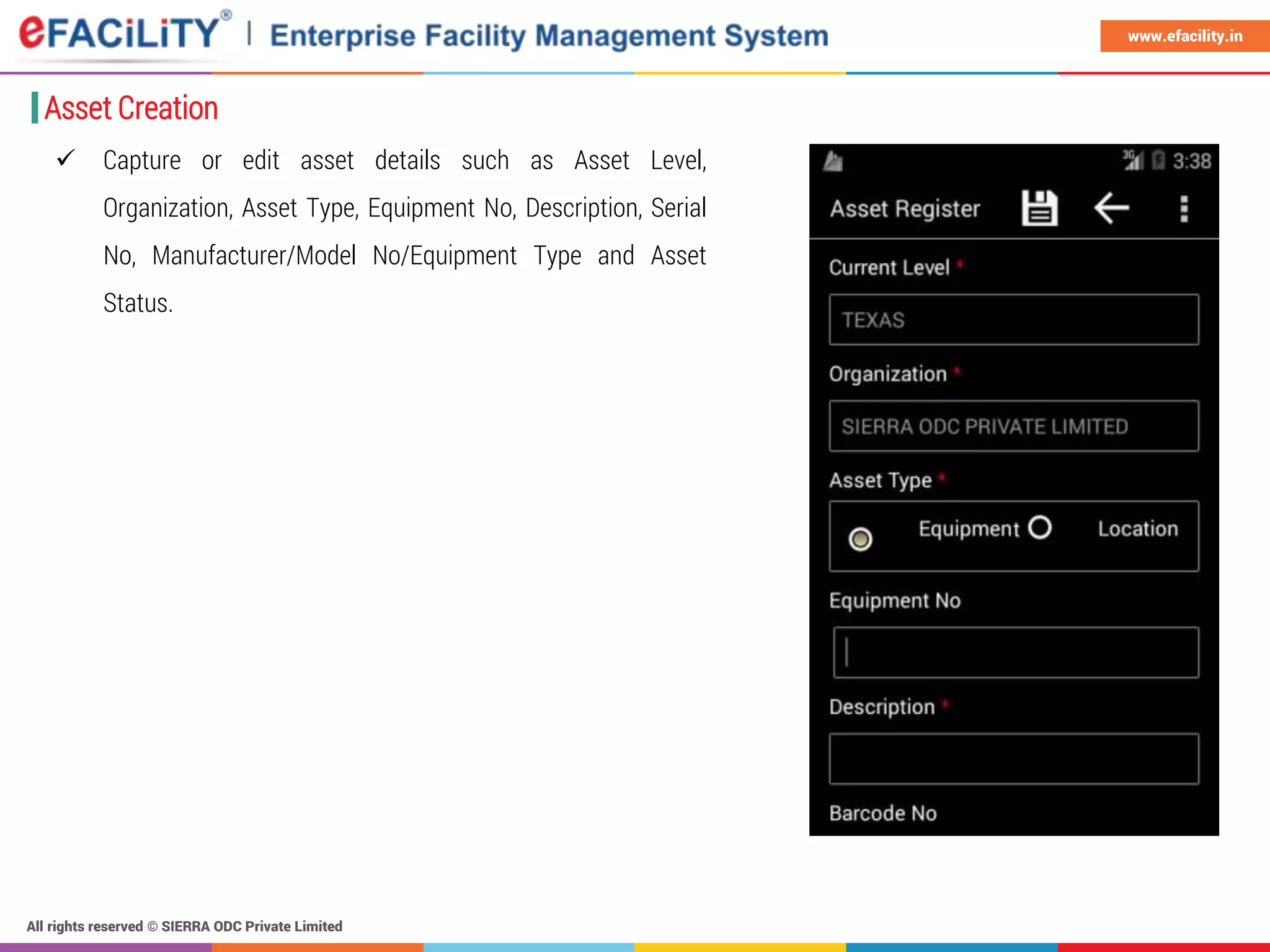 eFACiLiTY Maintenance Management System | PPSX