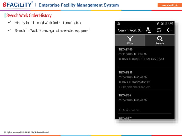 eFACiLiTY Maintenance Management System | PPT