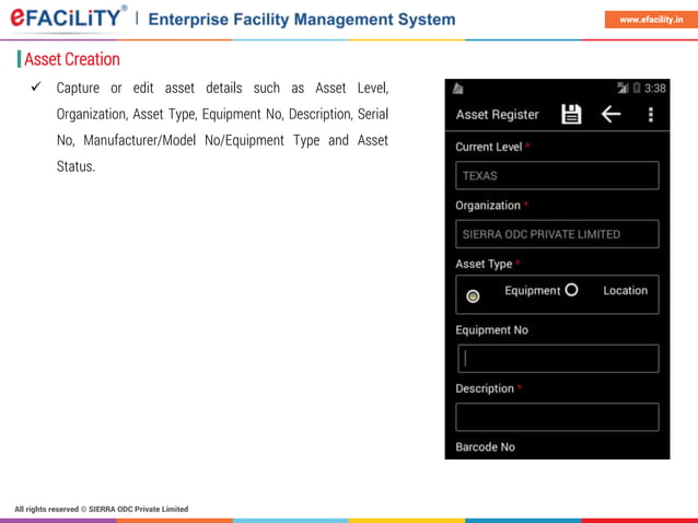 eFACiLiTY Maintenance Management System | PPT