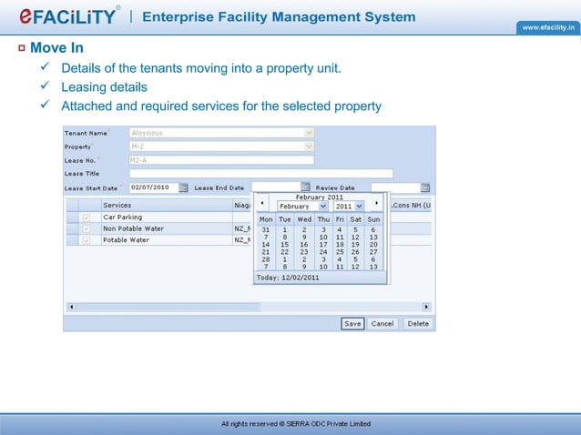 eFACiLiTY Tenant Billing System | PPSX