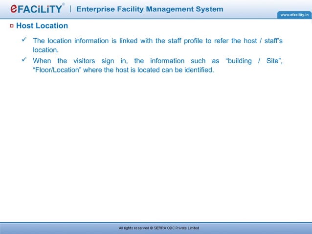 eFACiLiTY Visitor Management System | PPT