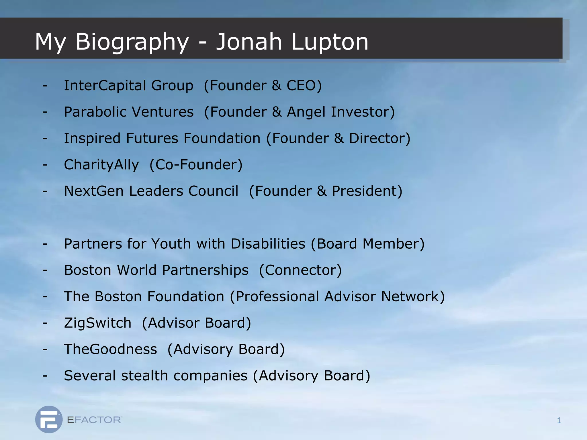 Inspired Futures Foundation presentation with Jonah Lupton | PPT | Non-Profit Organizations ...