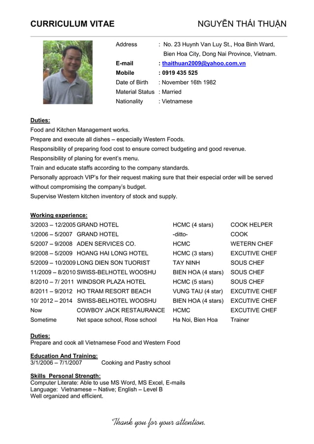 Thuan RESUME | PDF
