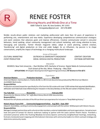 Renee Fosters Resume Revised Aug 2016 | DOCX