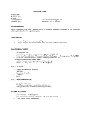 Anil Kumar.S C V | DOC