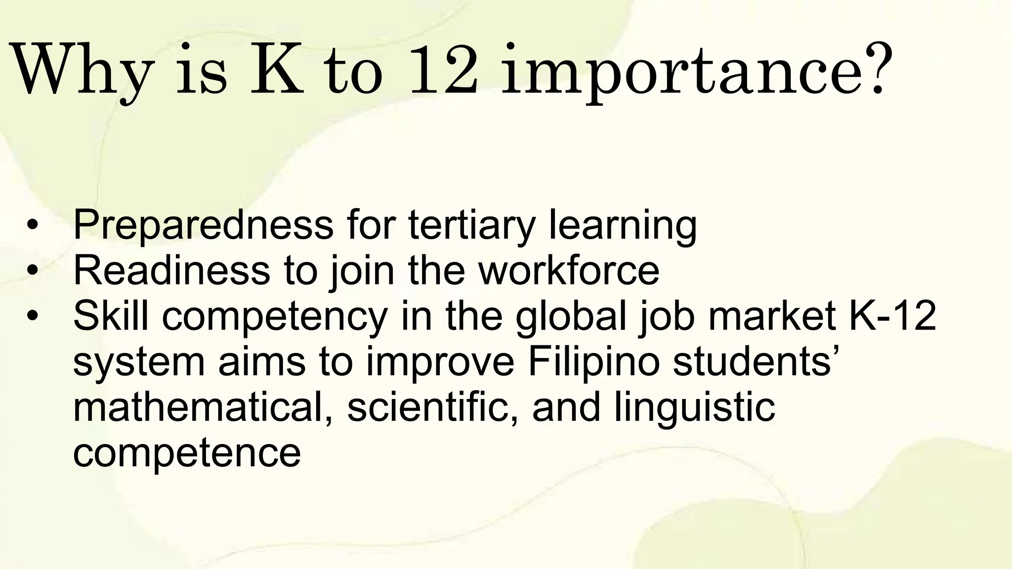 Education For All & k to 12 program presentation | PPTX