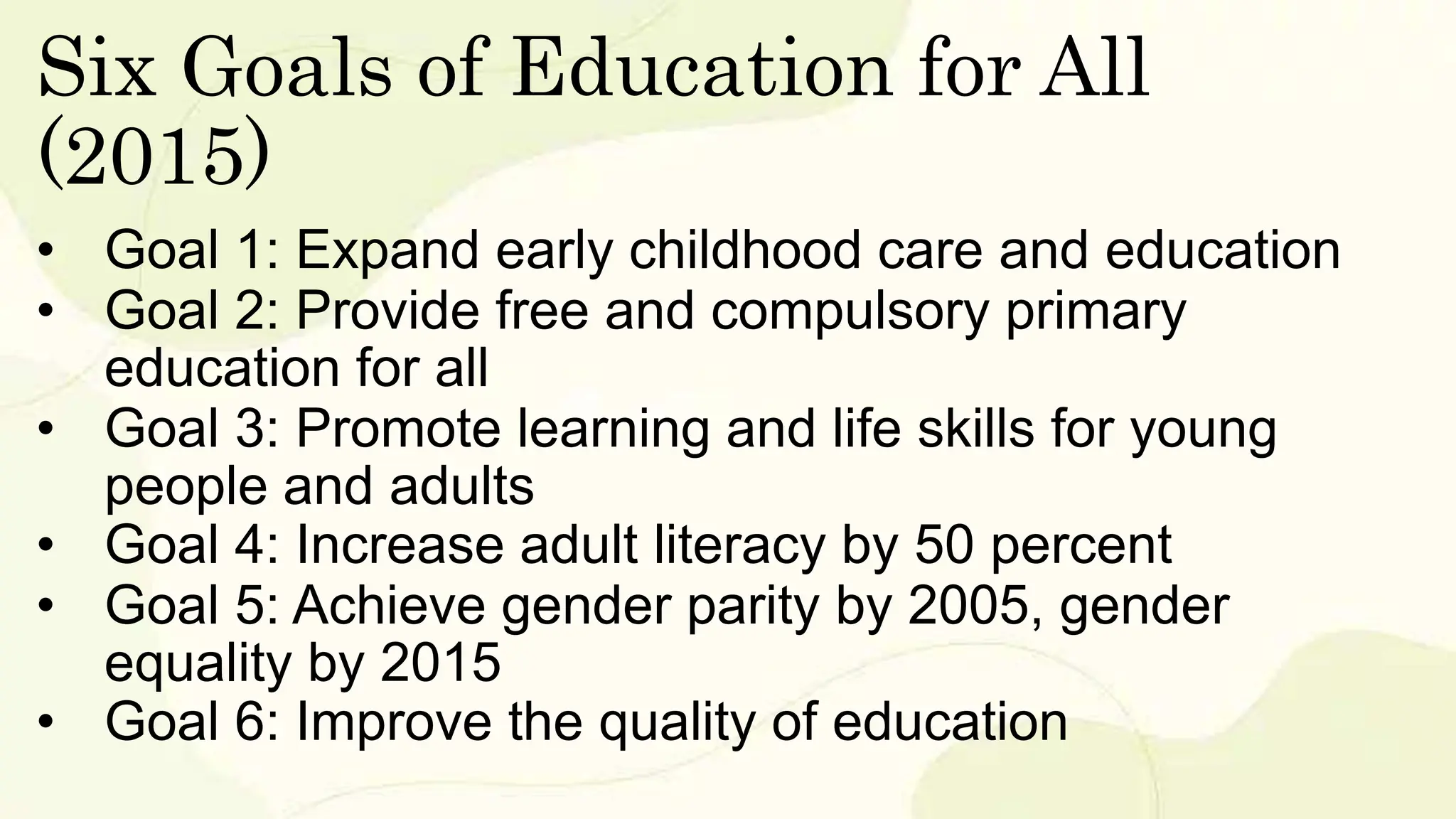 Education For All & k to 12 program presentation | PPTX