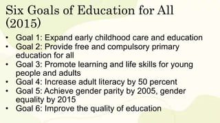 Education For All & k to 12 program presentation | PPTX