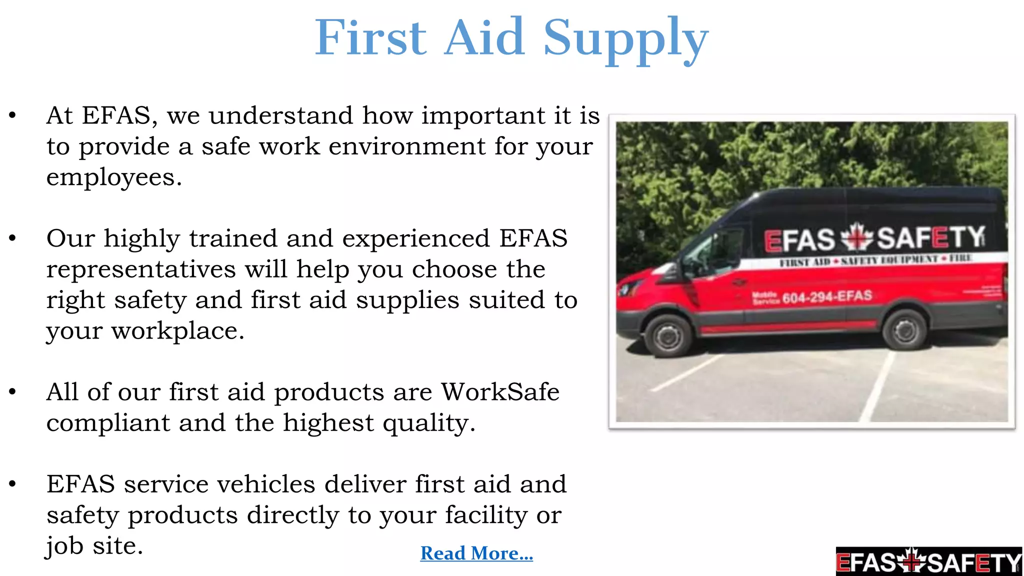 Efas safety first aid kits & mobile safety supplies | PPTX