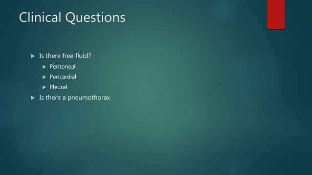 E-Fast Examination | PPTX | Lung and Respiratory Health | Diseases and ...