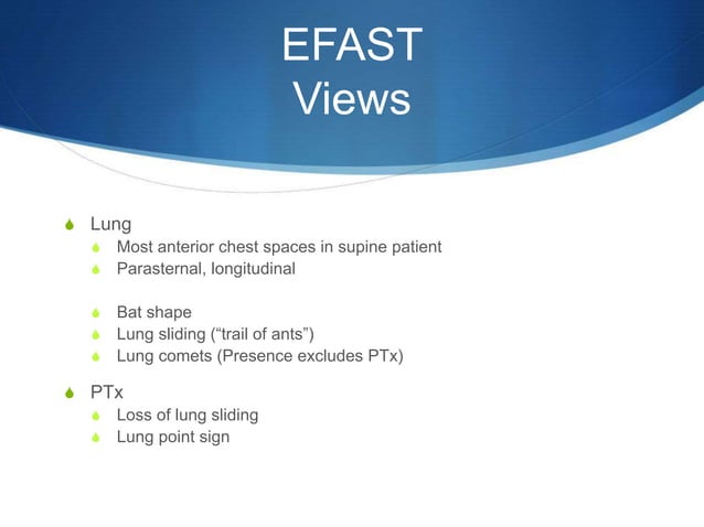 EFAST - A how to guide | PPTX | First Aid | Injuries