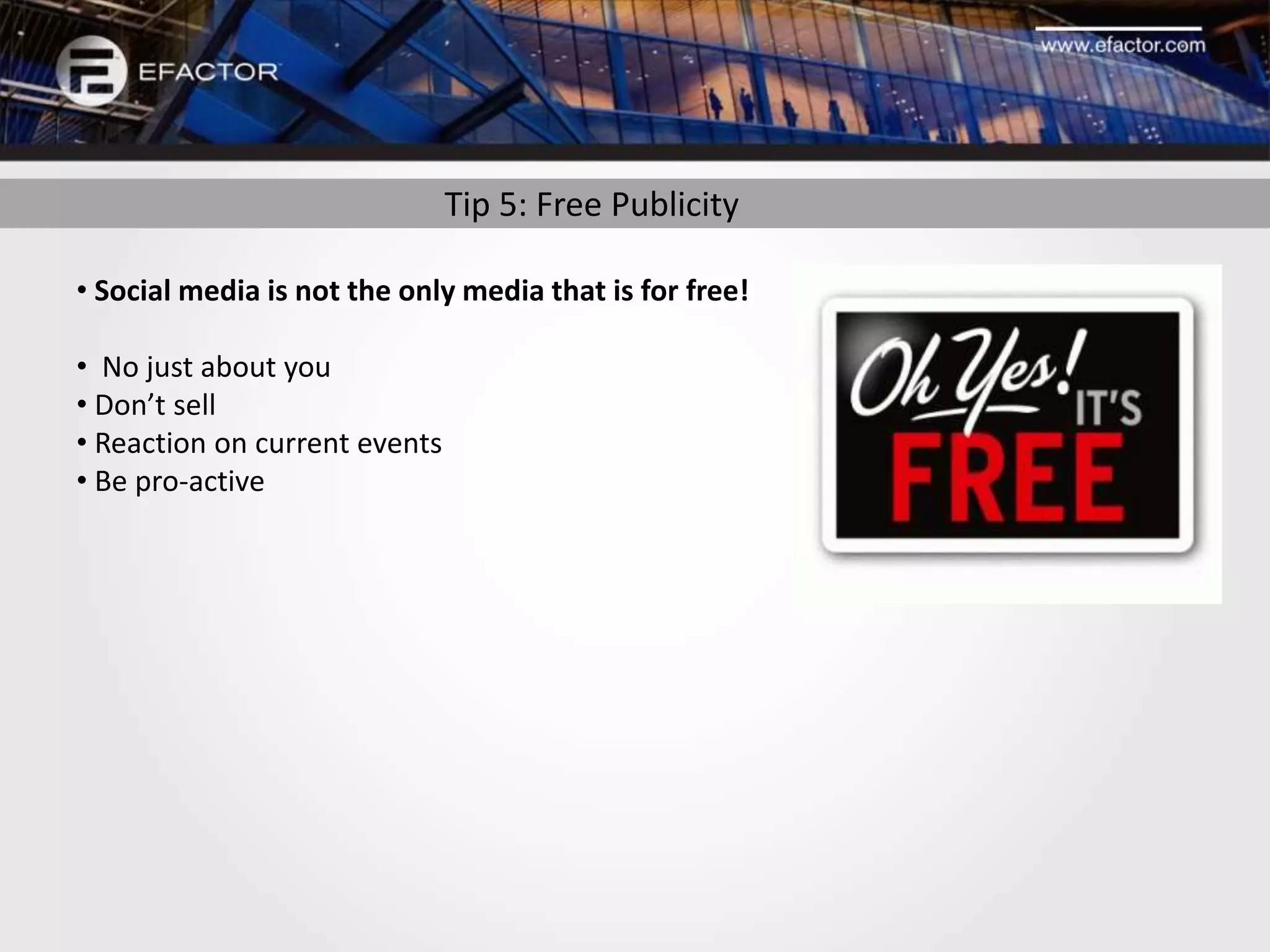 Efactor - Social Media Marketing for Startups | PPT