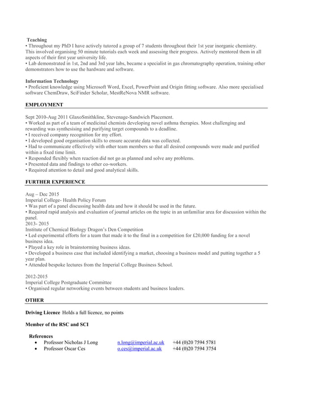 David Anders CV | PDF