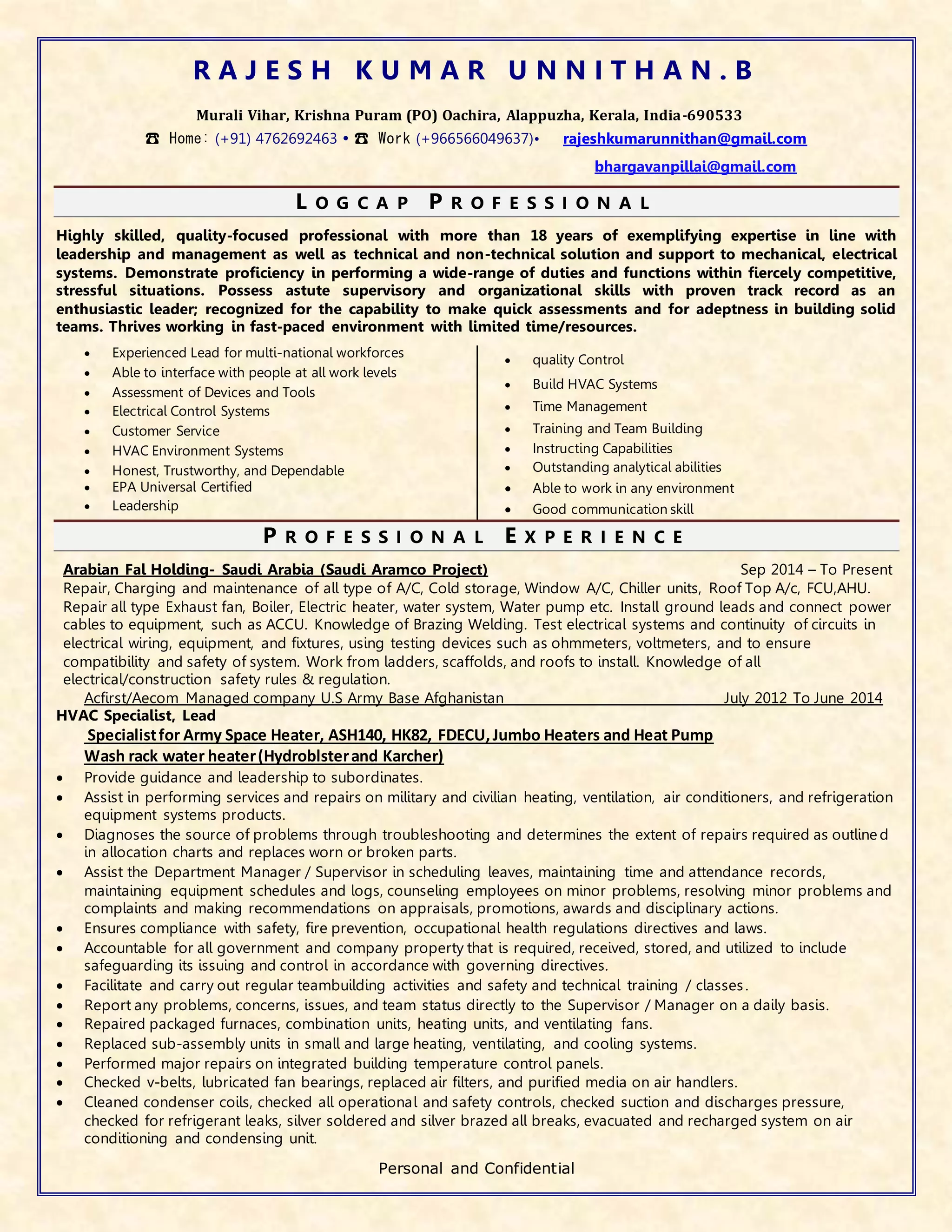 rajesh_resume | DOCX