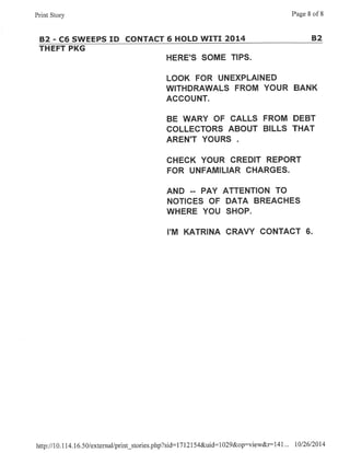 ID Theft Script Final | PDF