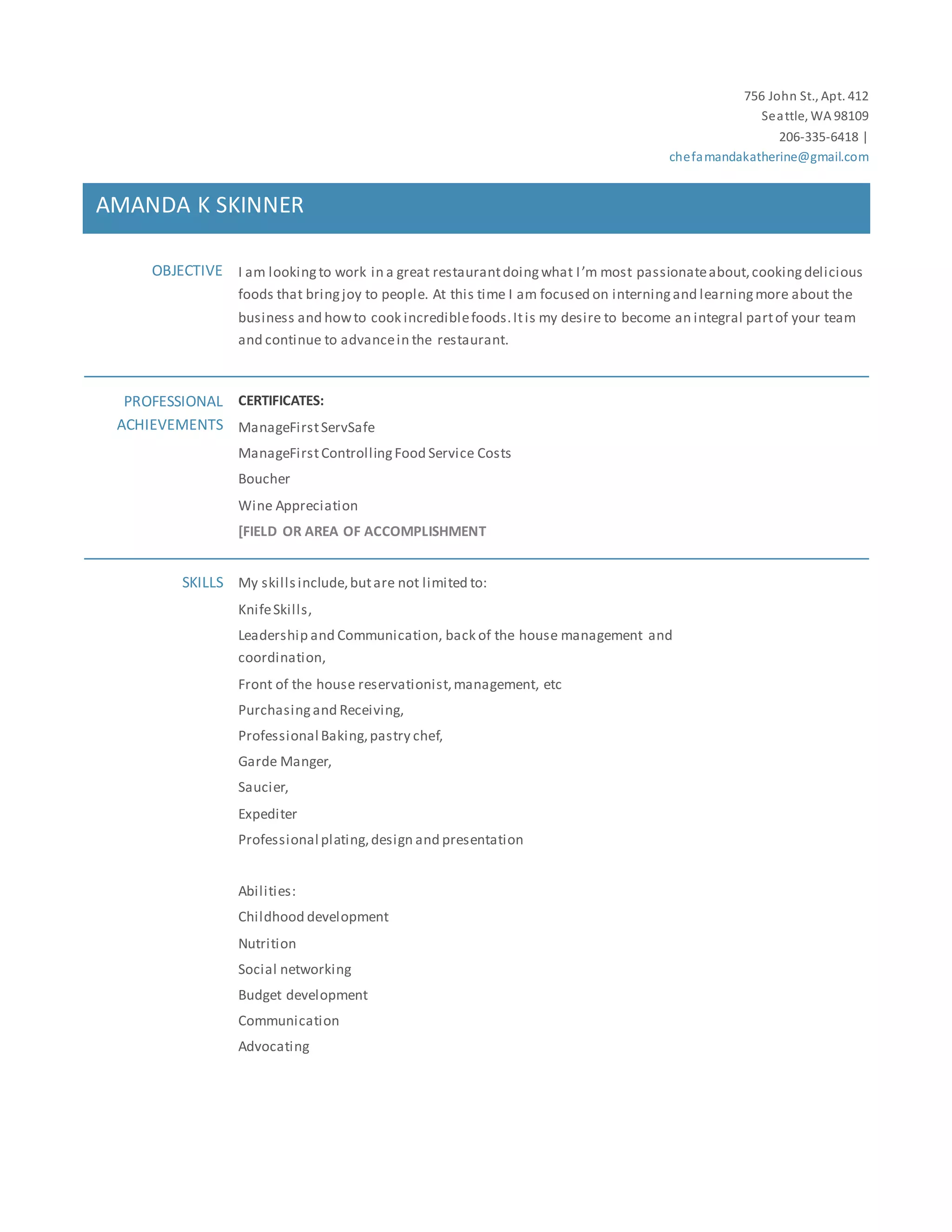 Mandy's Resume | DOCX