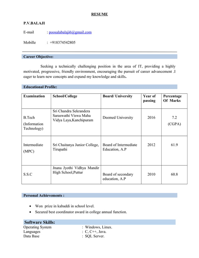 balaji | DOC | Technology & Computing