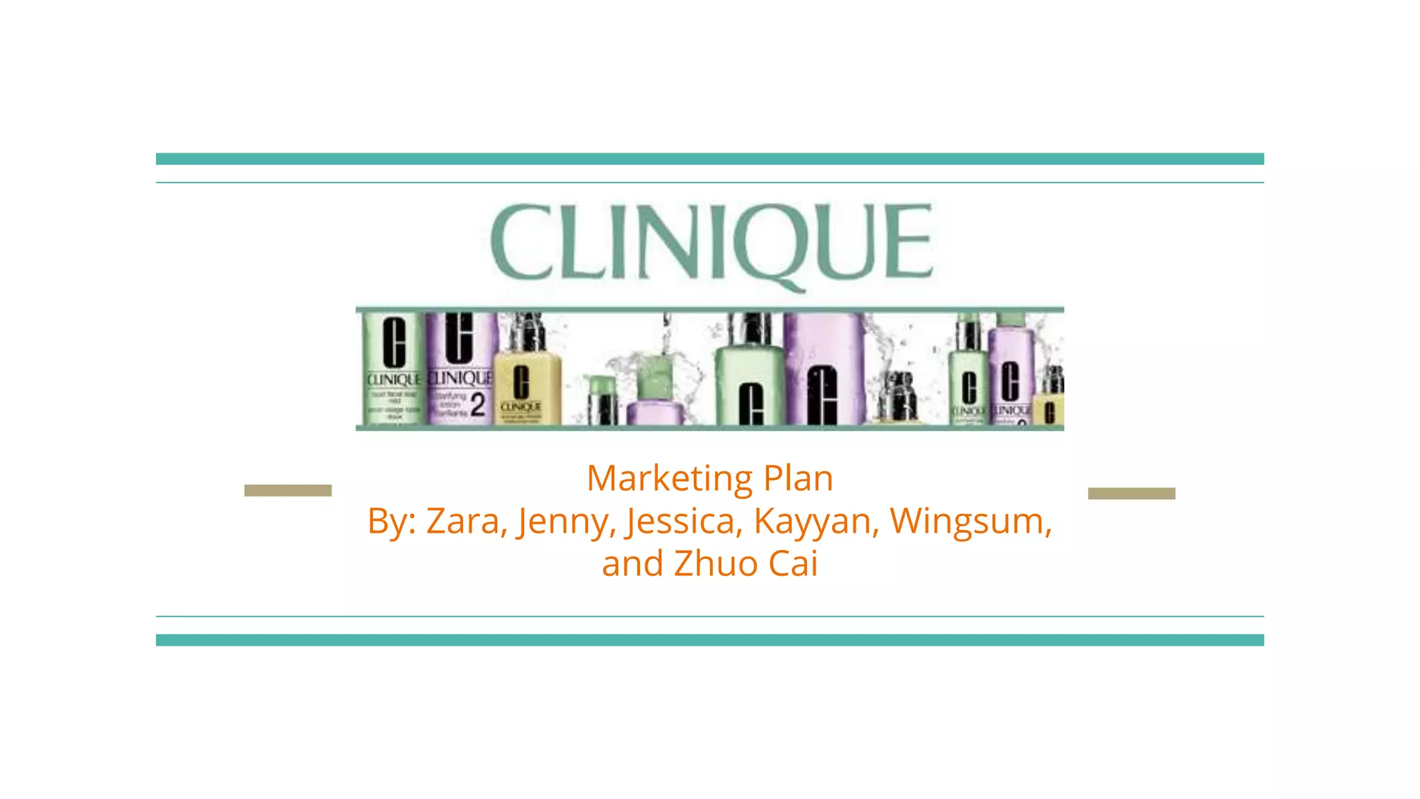 Clinique Marketing Plan | PPTX