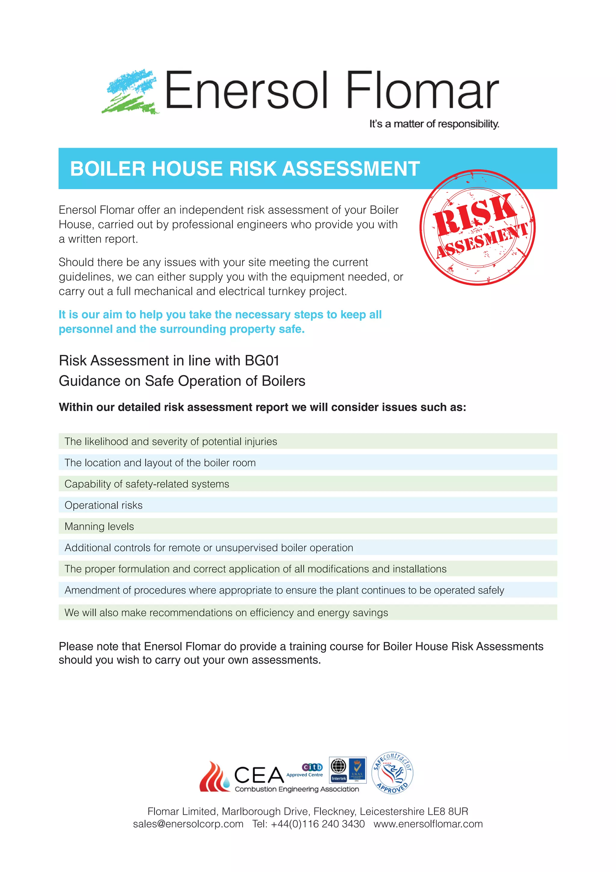 EF boiler house risk assessment | PDF