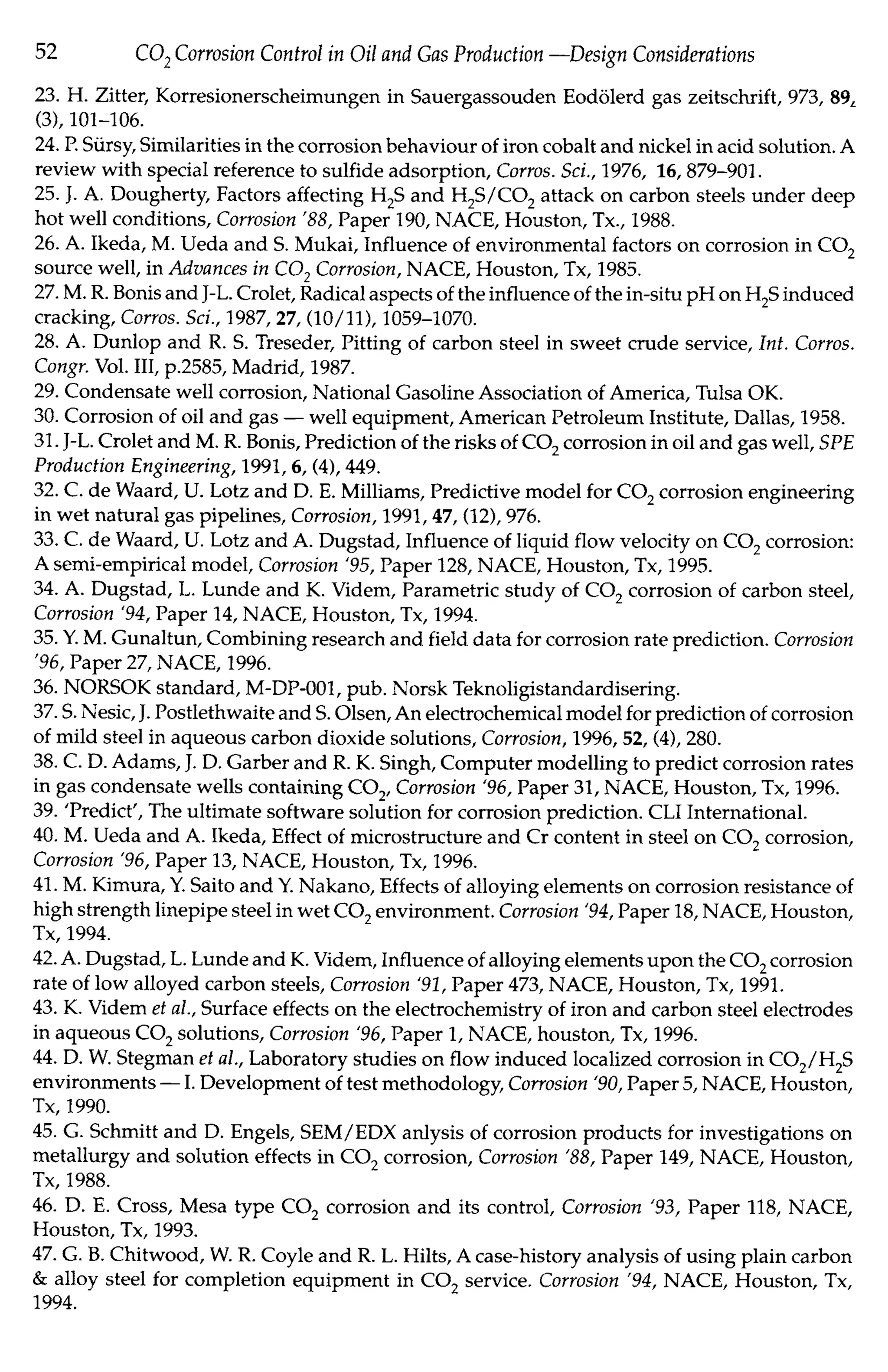 Efc 23 co2 corrosion control in oil and gas production maney materials science (1997) | PDF