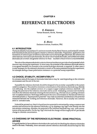 (Efc 4) european federation of corrosion guidelines on electrochemical ...