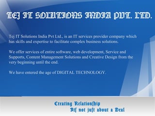 Tej Group-profile | PPT