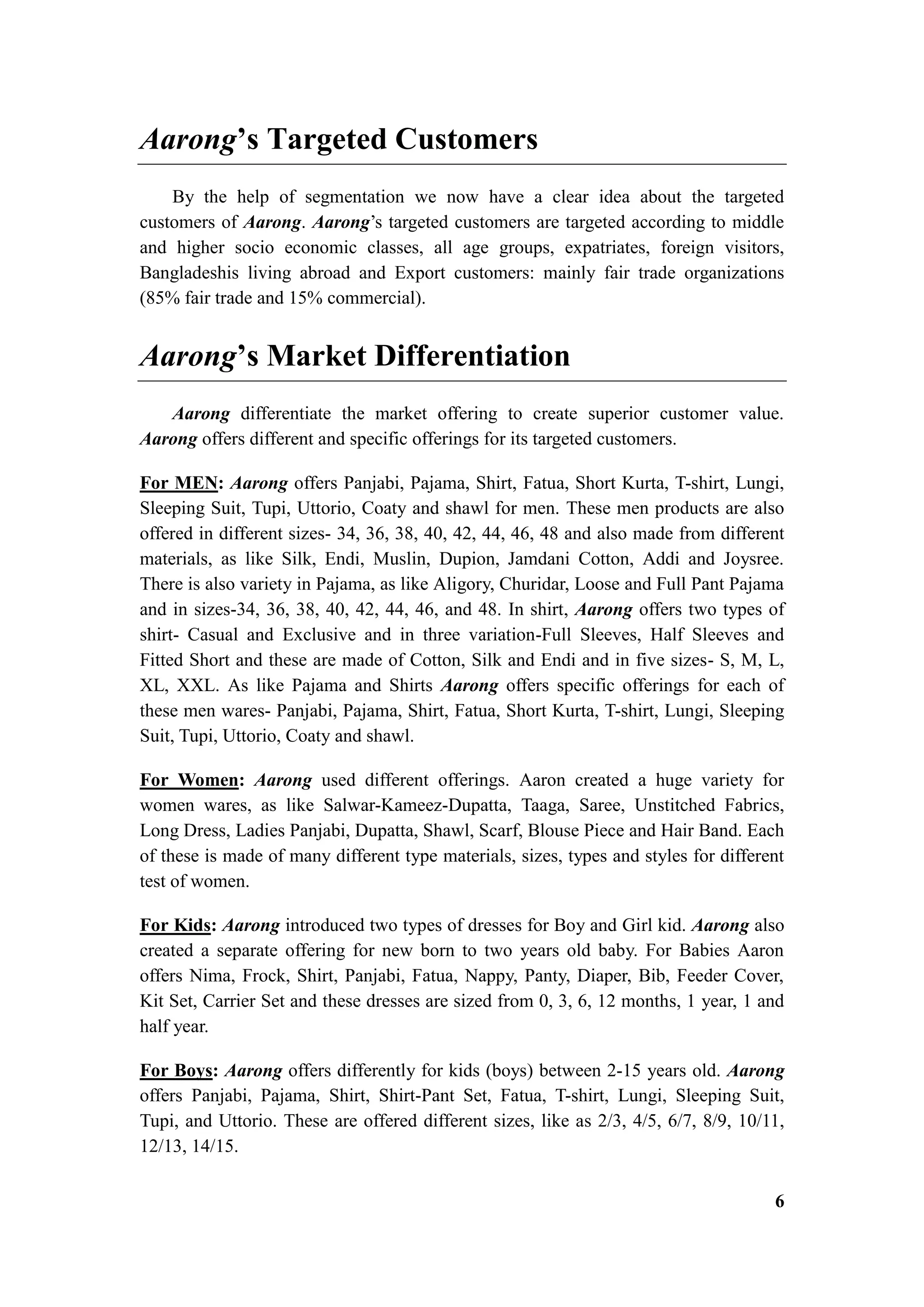 Marketing Strategy of Aarong | PDF