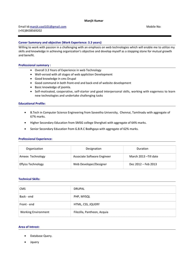 manjit_resume | PDF