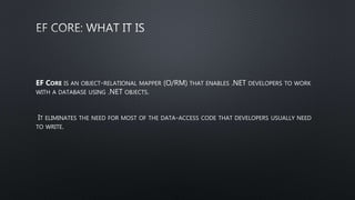 Ef core | PPT