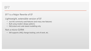 Entity Framework Core 1.0 | PPT