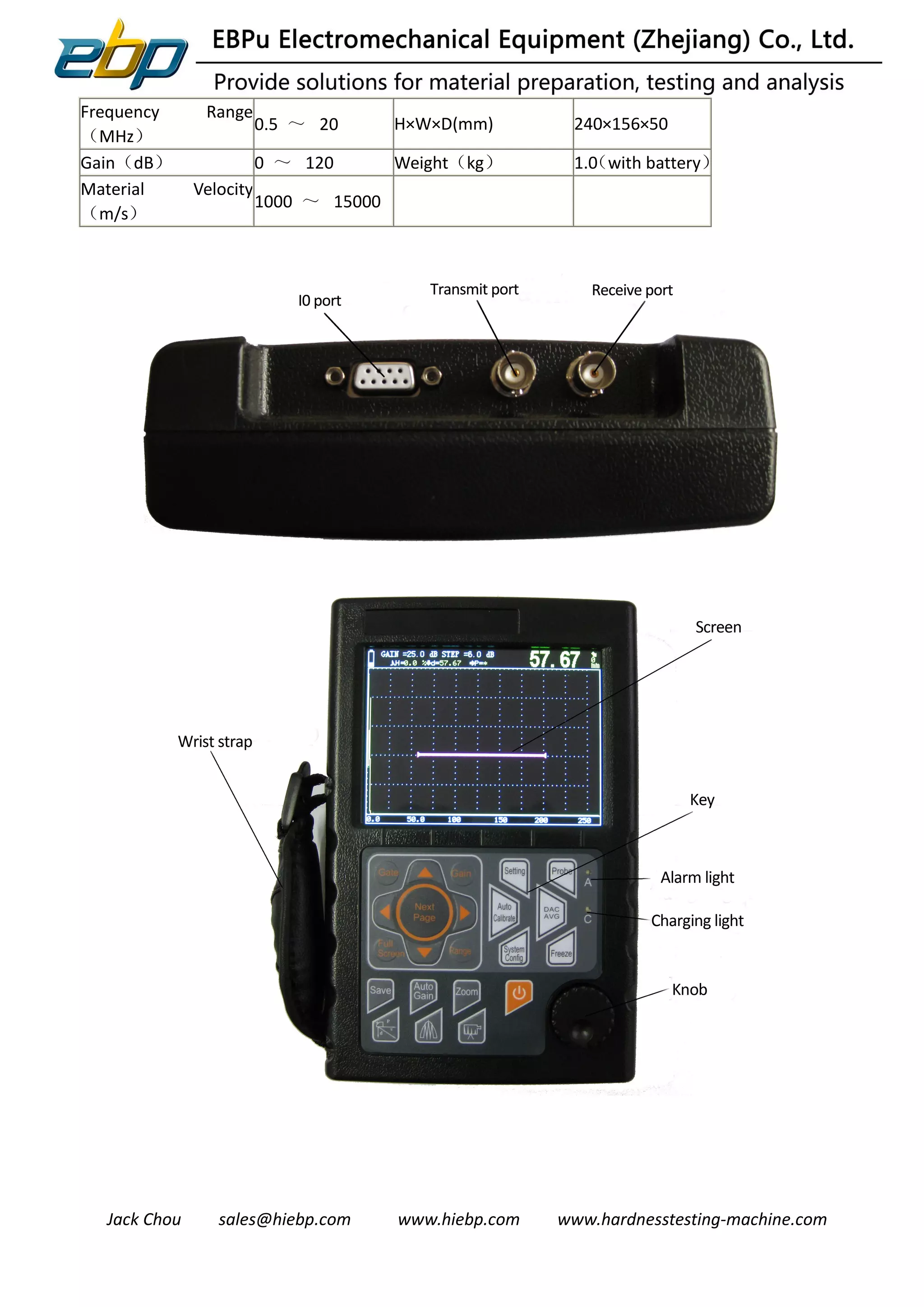 EBP Ultrasonic flaw detector EFD-300 | PDF