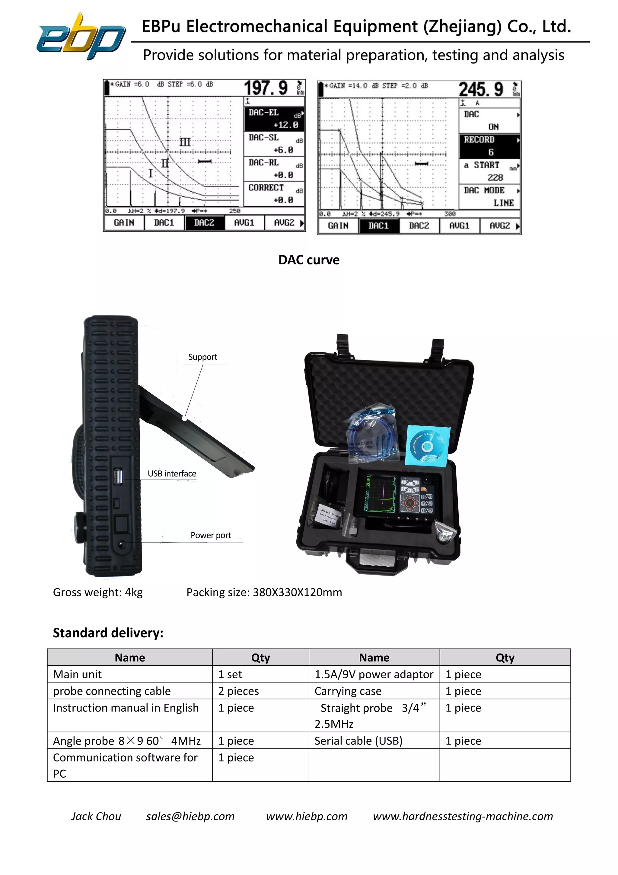 EBP Ultrasonic flaw detector EFD-300 | PDF