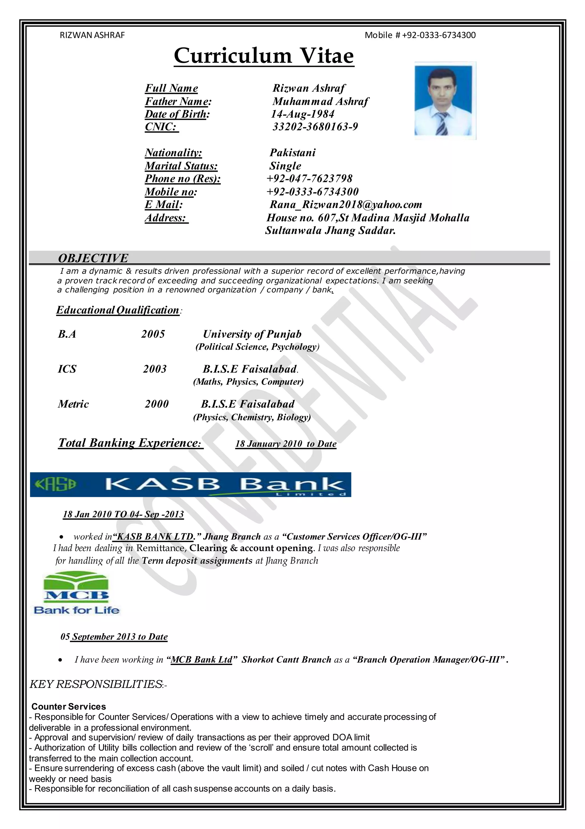 Rizwan Cv 2015 | DOCX