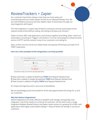 ReviewTrackers + Zapier | PDF