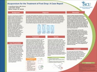 Acupuncture for the Treatment of Foot Drop- A case Report | PDF