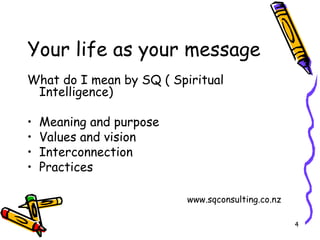 Your Life As Your Message | PPT