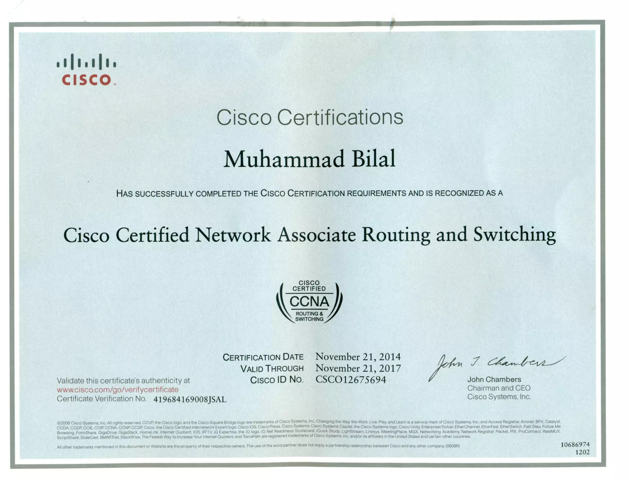 CCNA Certificate Page 02 | PDF