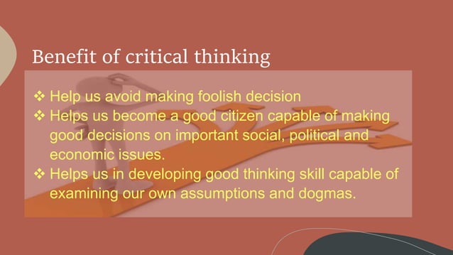 Effective speech and critical thinking | PPT