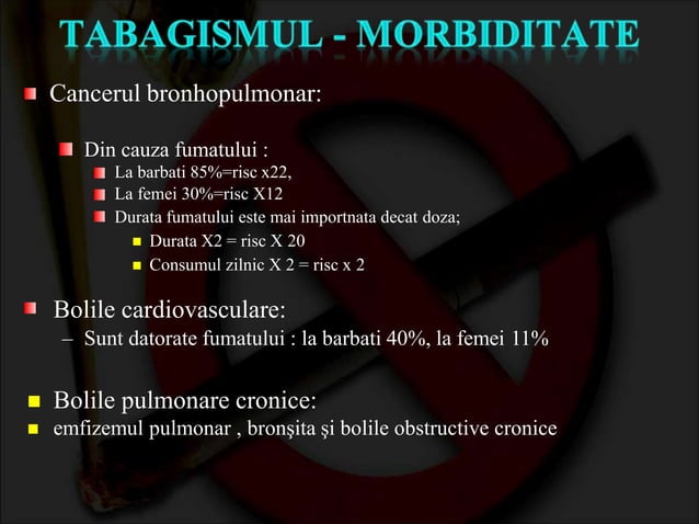 Efectele fumatului - 31 MAI ZIUA MONDIALĂ FĂRĂ TUTUN | PPTX