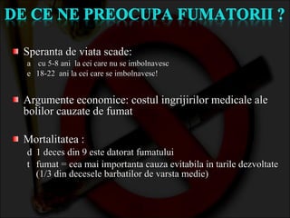 Efectele fumatului Prezentare Powerpoint | PPT