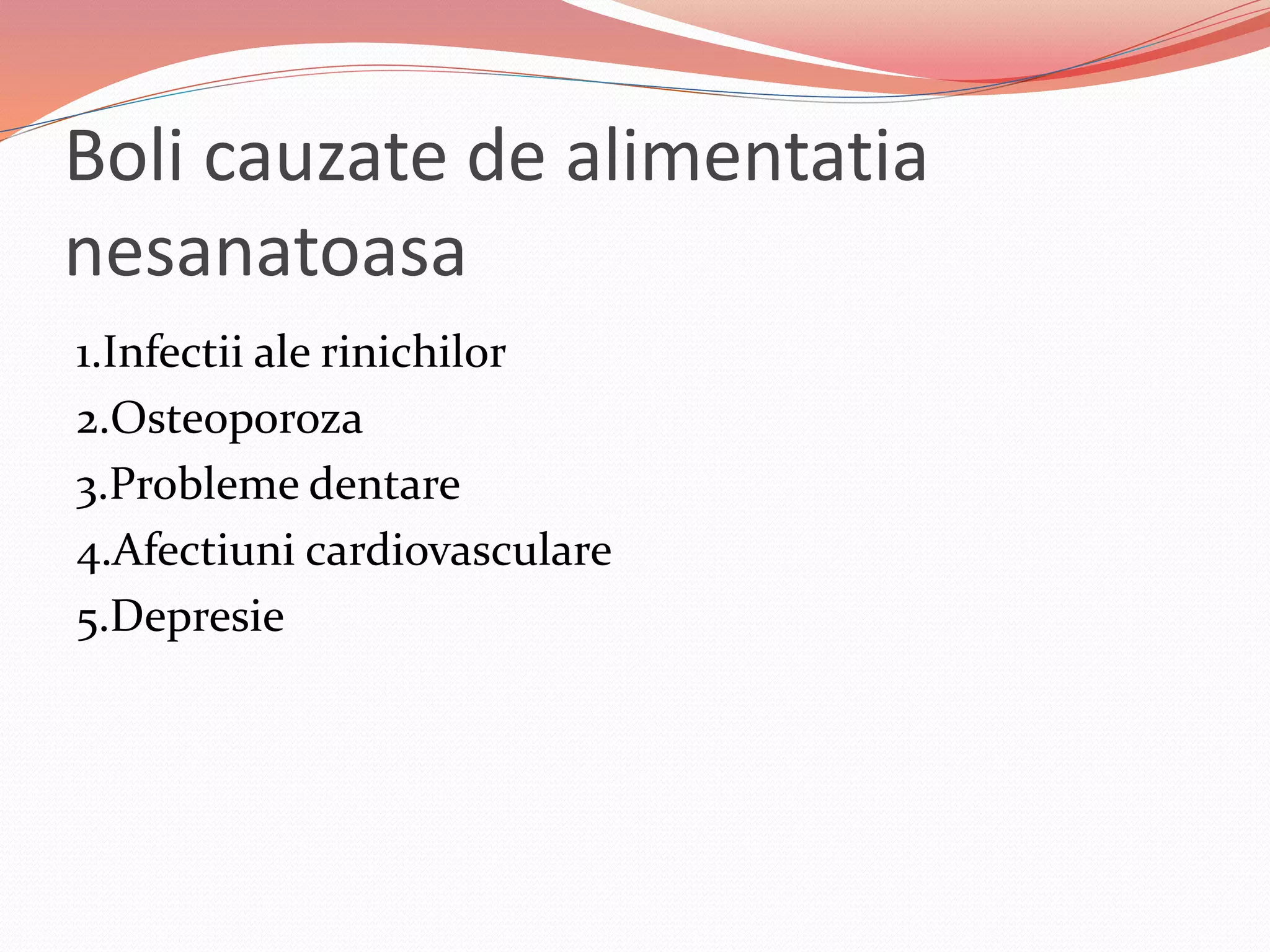 Efectele unei alimetatii nesanatoase | PPTX