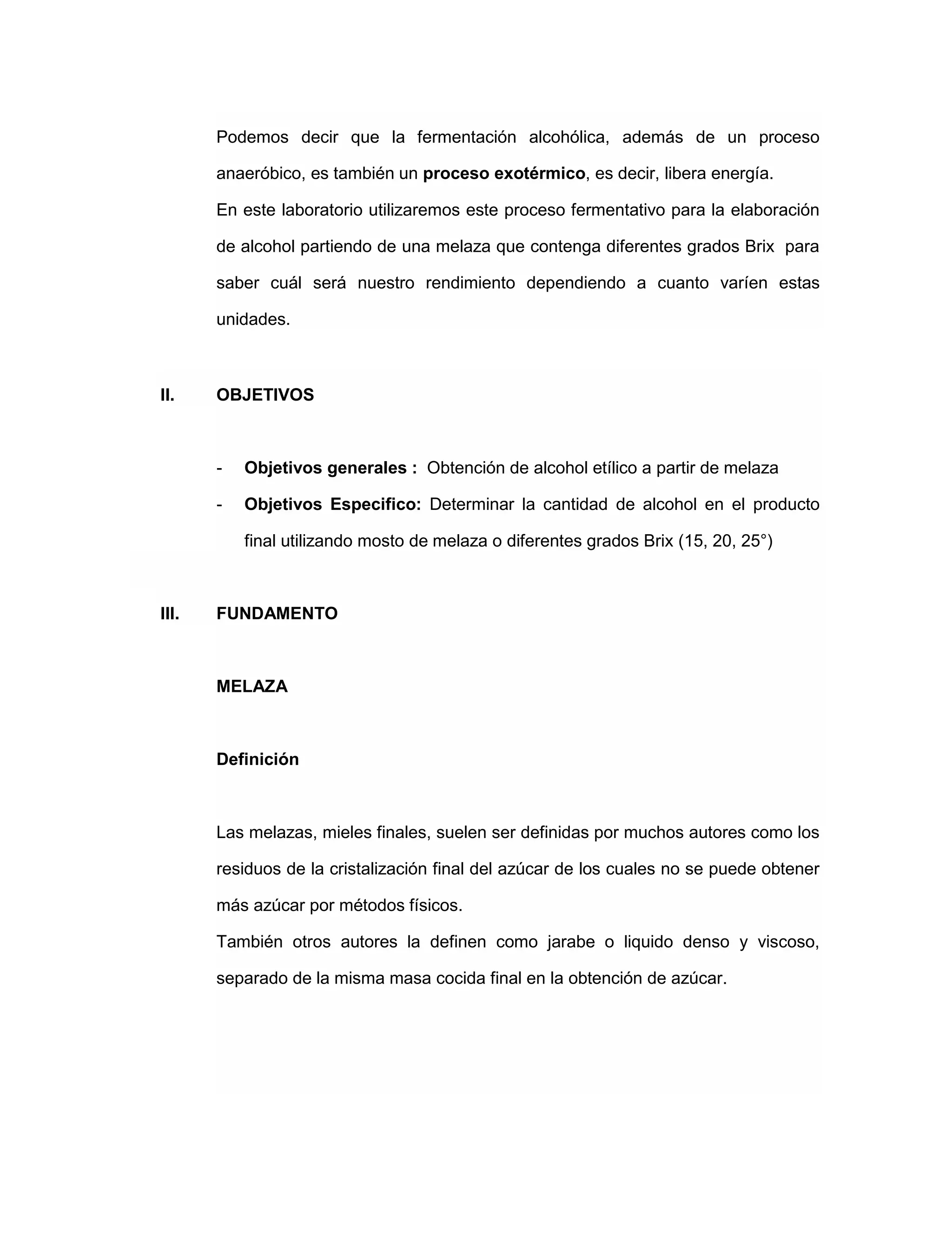 variacion de brix en fermentacion alcoholica | DOCX