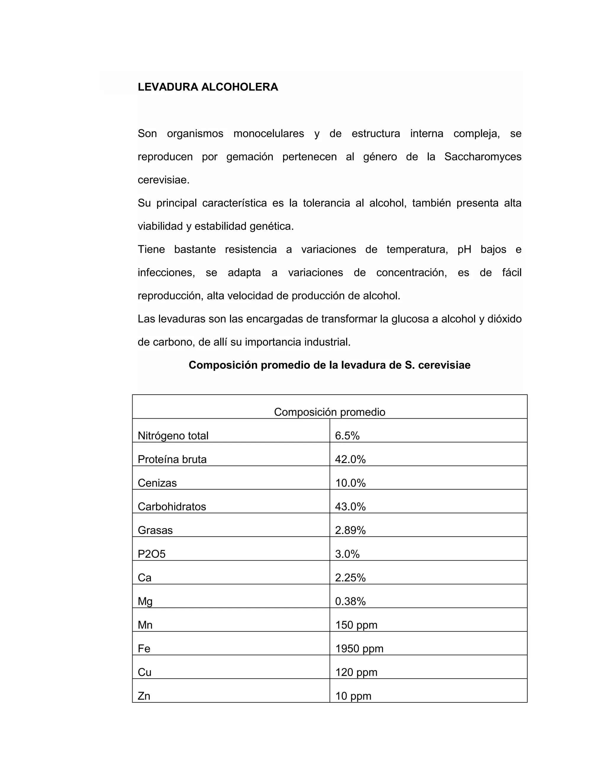 variacion de brix en fermentacion alcoholica | DOCX