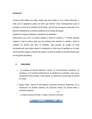 variacion de brix en fermentacion alcoholica | DOCX